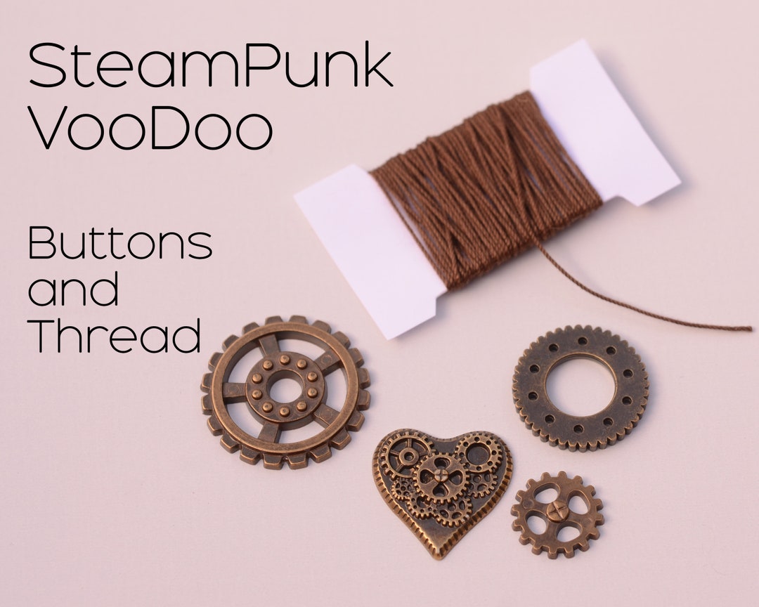 Steampunk Voodoo Doll Buttons and Thread - Etsy