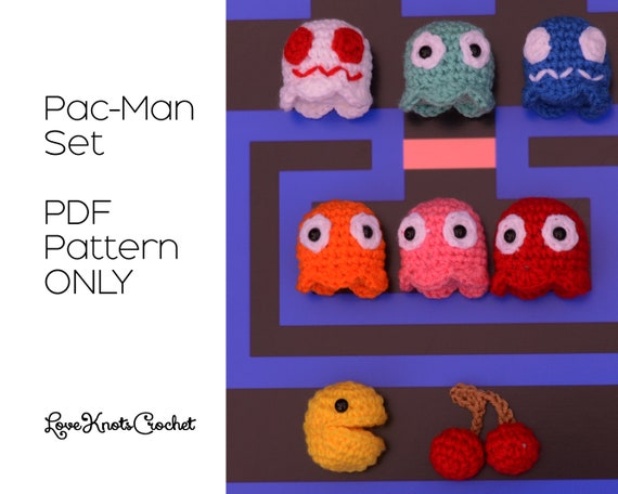 Pac-man Set Amigurumi Crochet PDF PATTERN ONLY - Etsy