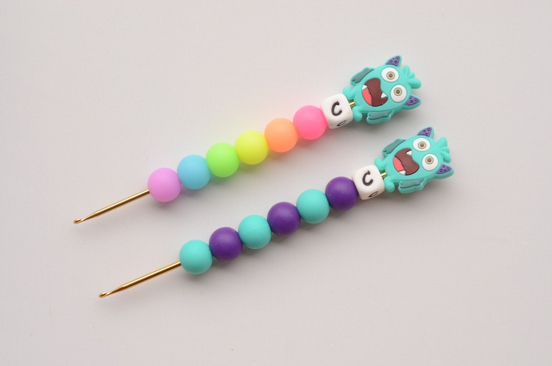 Blue Monster Rainbow Neon Rainbow Glow in the Dark Crochet Hook ...