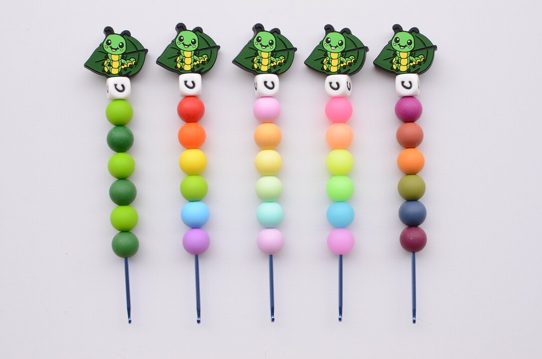 Caterpillar Crochet Hook / Neon Rainbow Glow in the Dark Crochet Hook ...