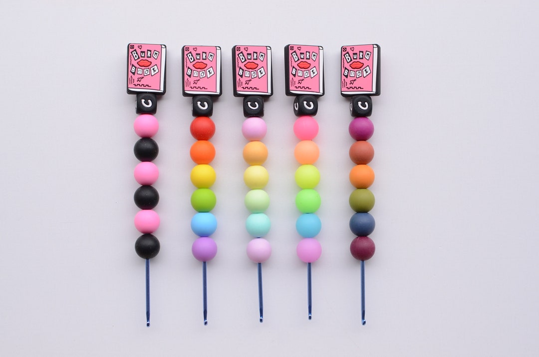Pink Burn Book Crochet Hook / Neon Rainbow Glow in the Dark Crochet ...