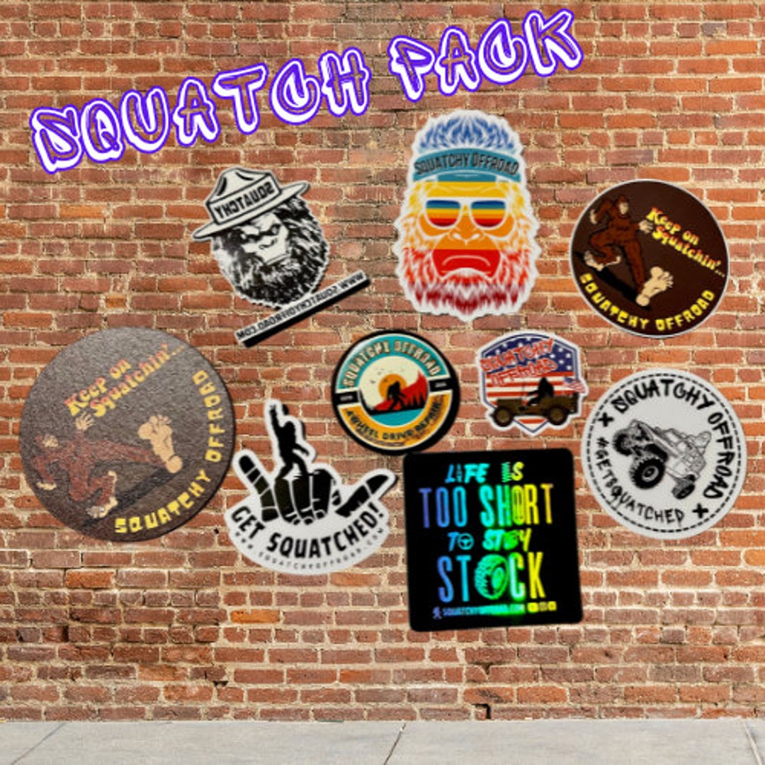 SQUATCH PACK Sasquatch Stickers Bigfoot Drink Coaster - Etsy