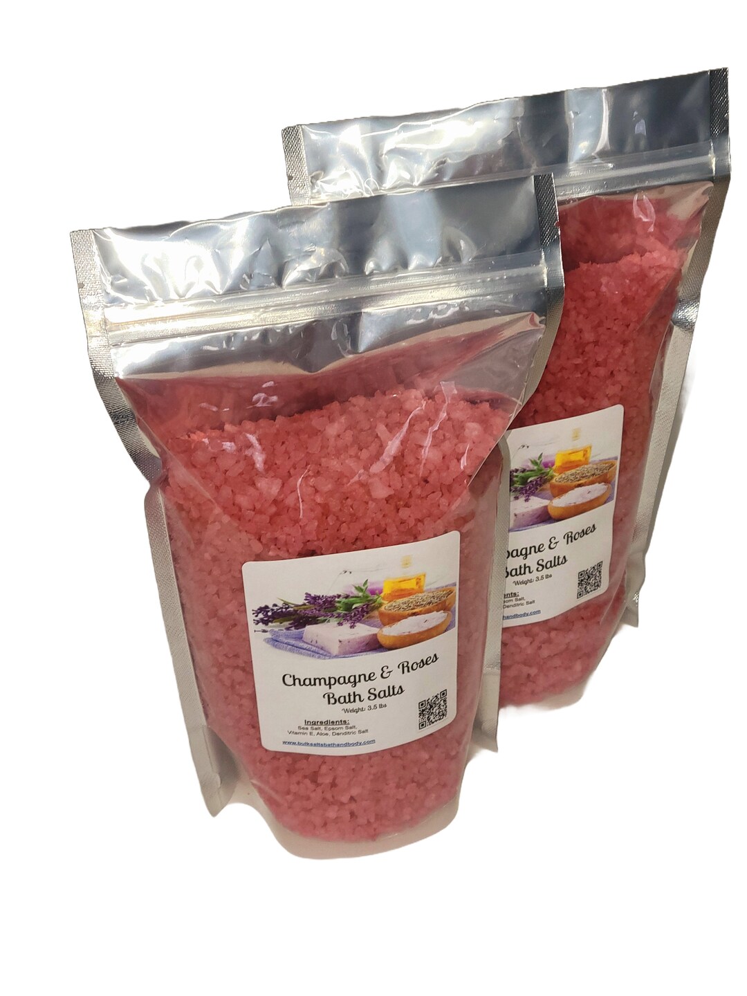 Bath Salts | Champagne & Roses Scent | 4 Sizes | Aromatherapy | Sea ...
