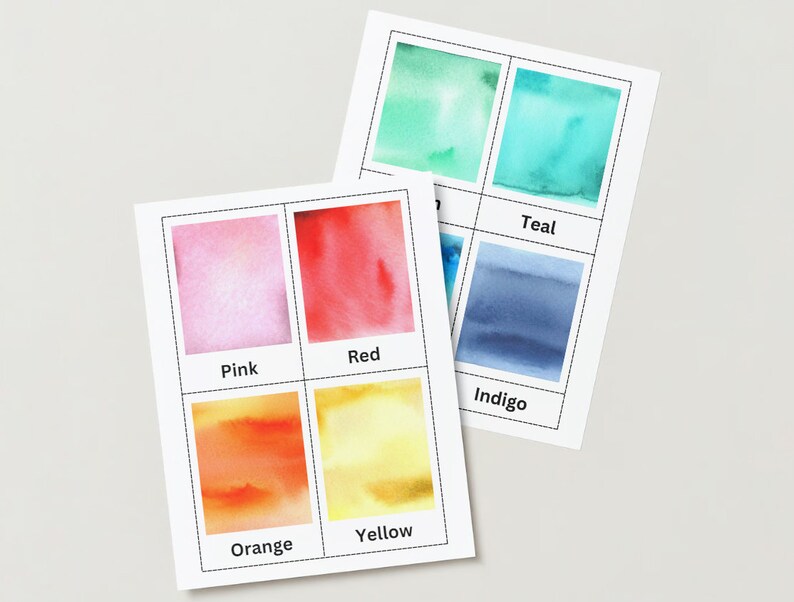 12 Color Flashcards | Preschool Homeschool Printable | Modern Basic ...