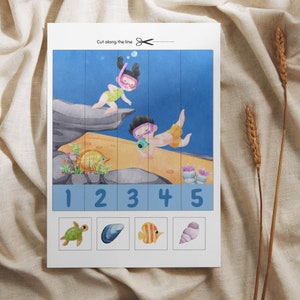 Underwater Busy Binder, Sea Theme, Toddler Activity Sheets, Preschool ...