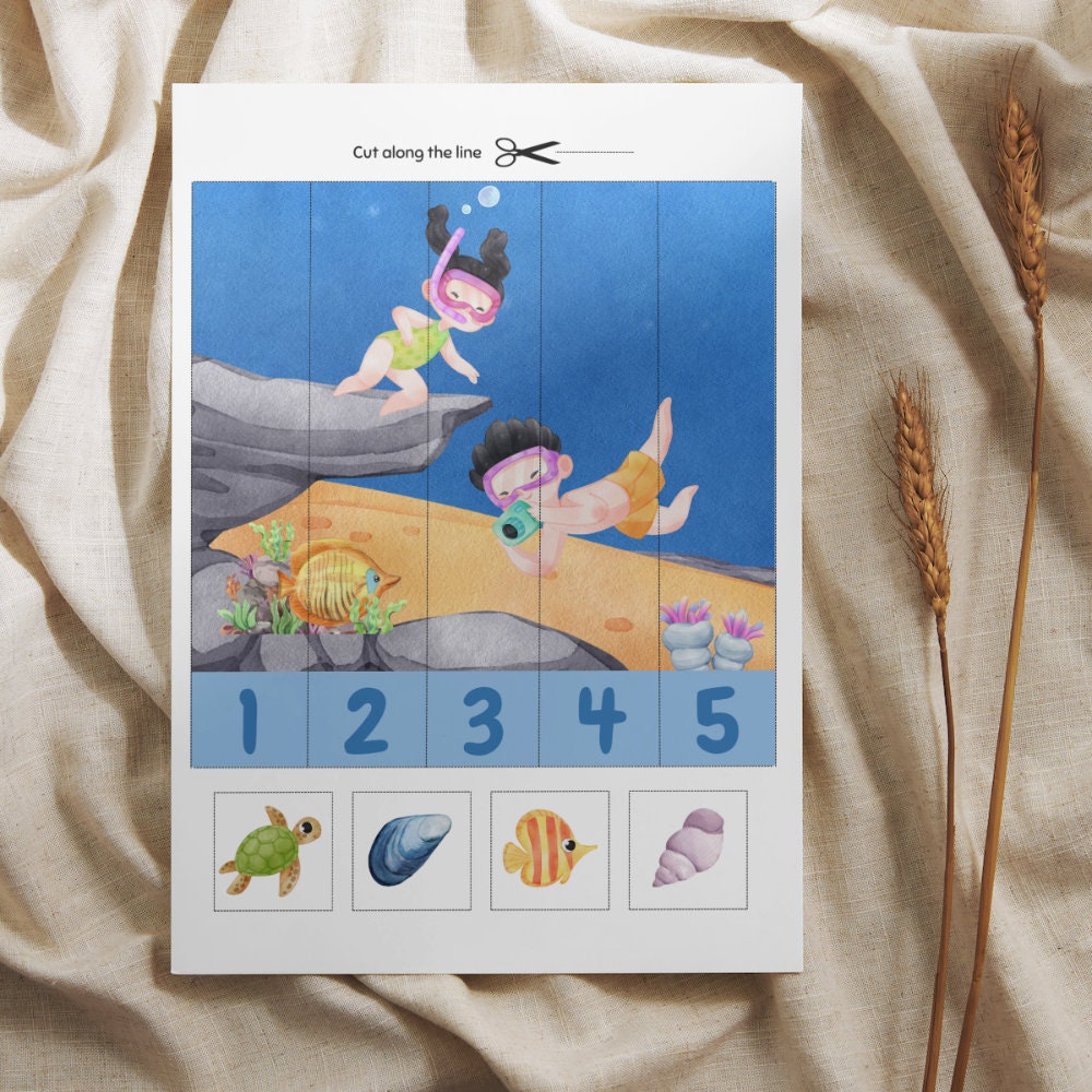 Underwater Busy Binder Sea Theme Toddler Activity Sheets - Etsy
