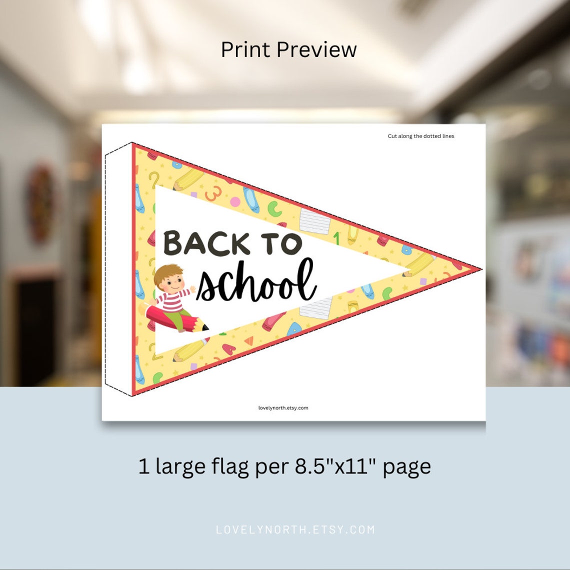 First Day of School, Back to School, Flags , 2 Styles, Kindergarten to ...