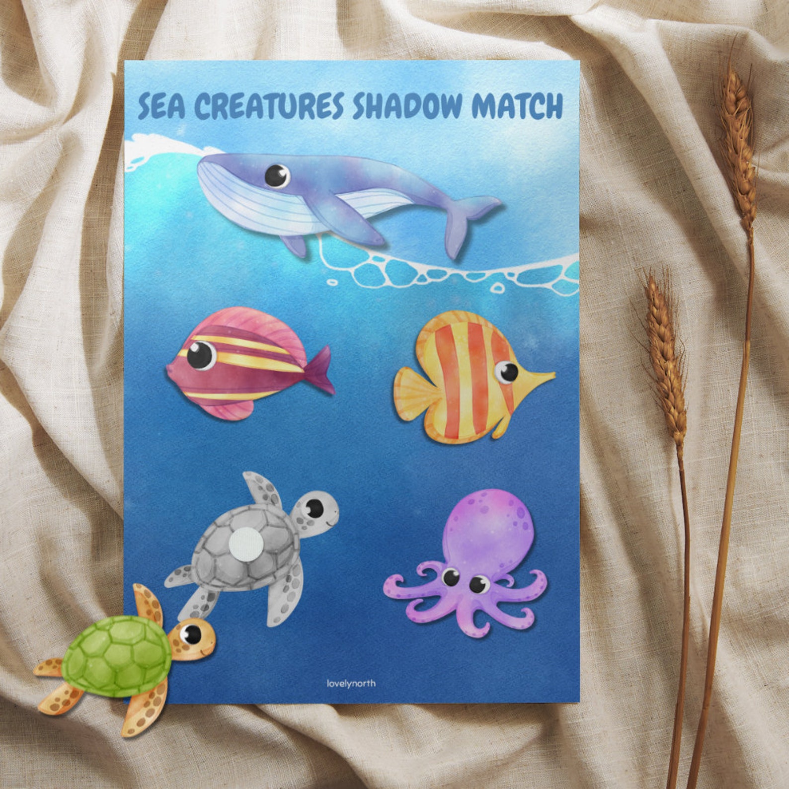 Underwater Busy Binder, Sea Theme, Toddler Activity Sheets, Preschool ...