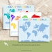 Continents and Oceans Matching Activity, World Map Busy Binder Page ...