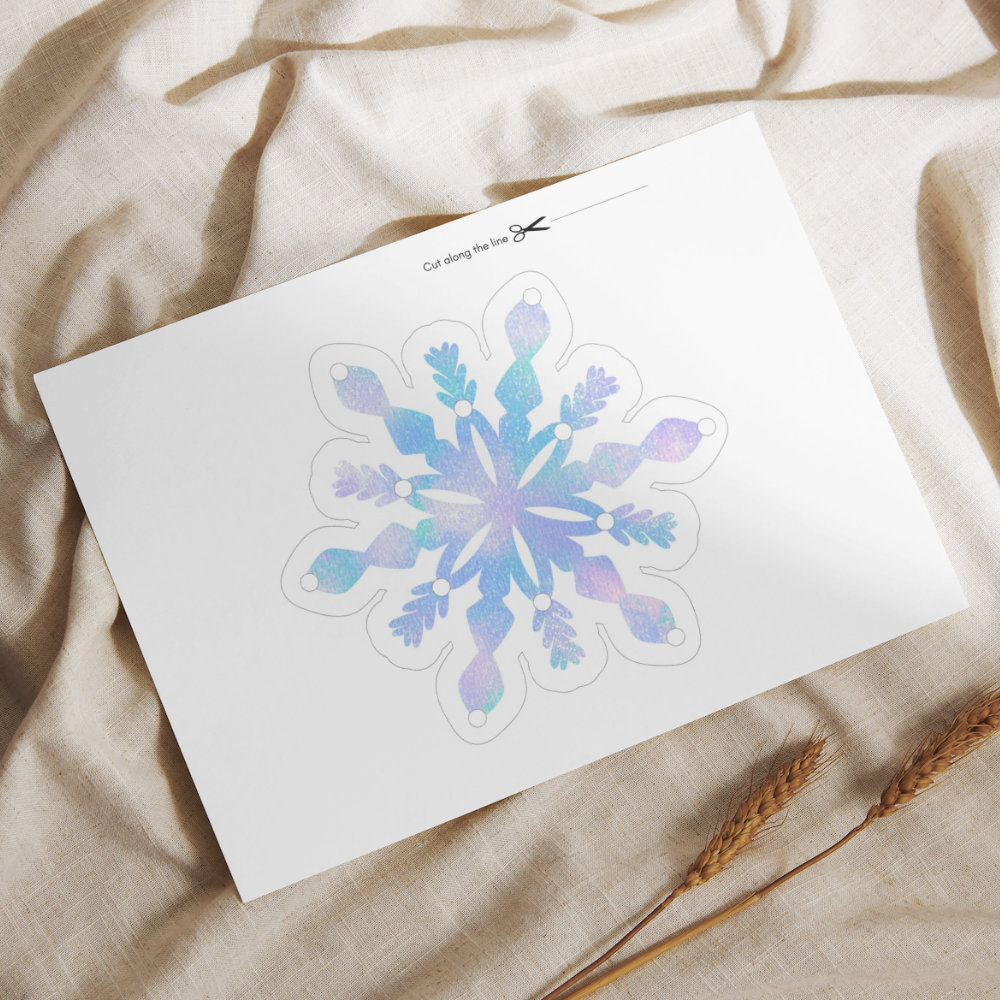 Winter Snowflakes Lacing Cards, Includes Freestyle Cards for Scissor ...