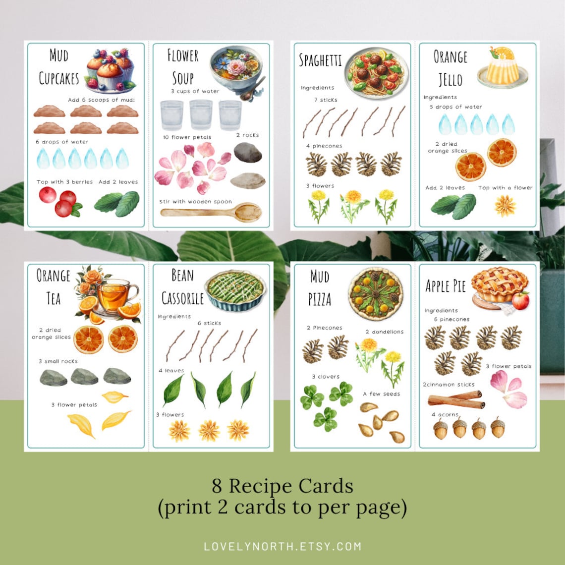 Mud Kitchen Recipe Cards - Etsy
