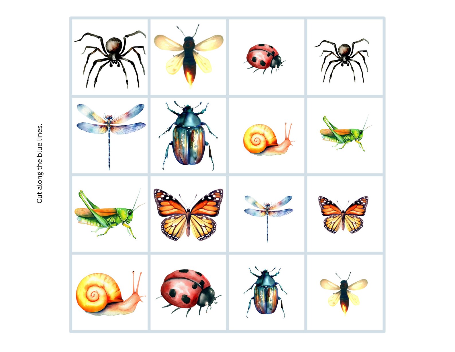 Insect Match and Sort Activity Pages, Insect Nature Theme, Montessori ...
