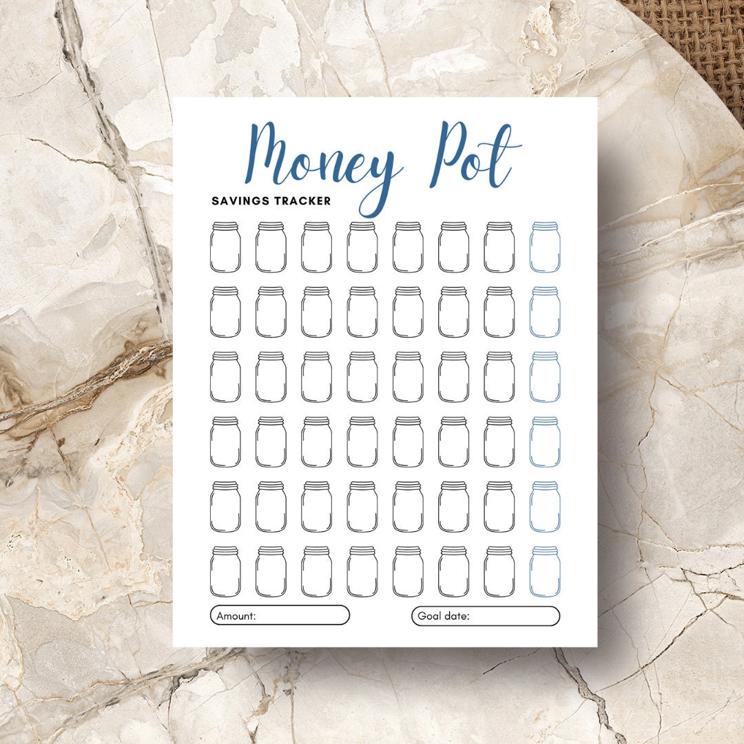 Money Pot Savings Challenge, Savings Tracker, Digital Download, Bonus ...