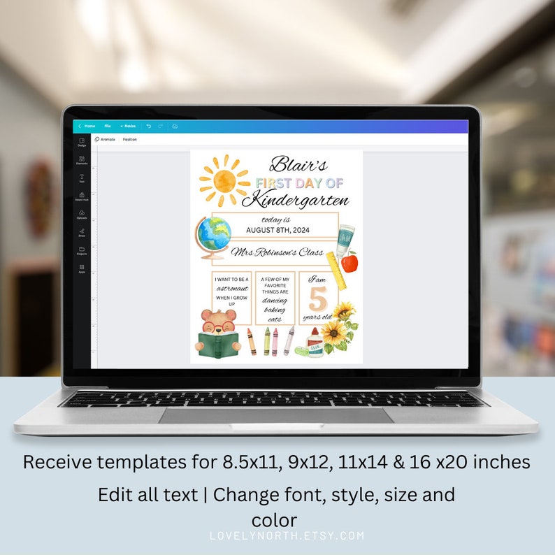 Editable First Day of School Sign Template, Last Day of School ...