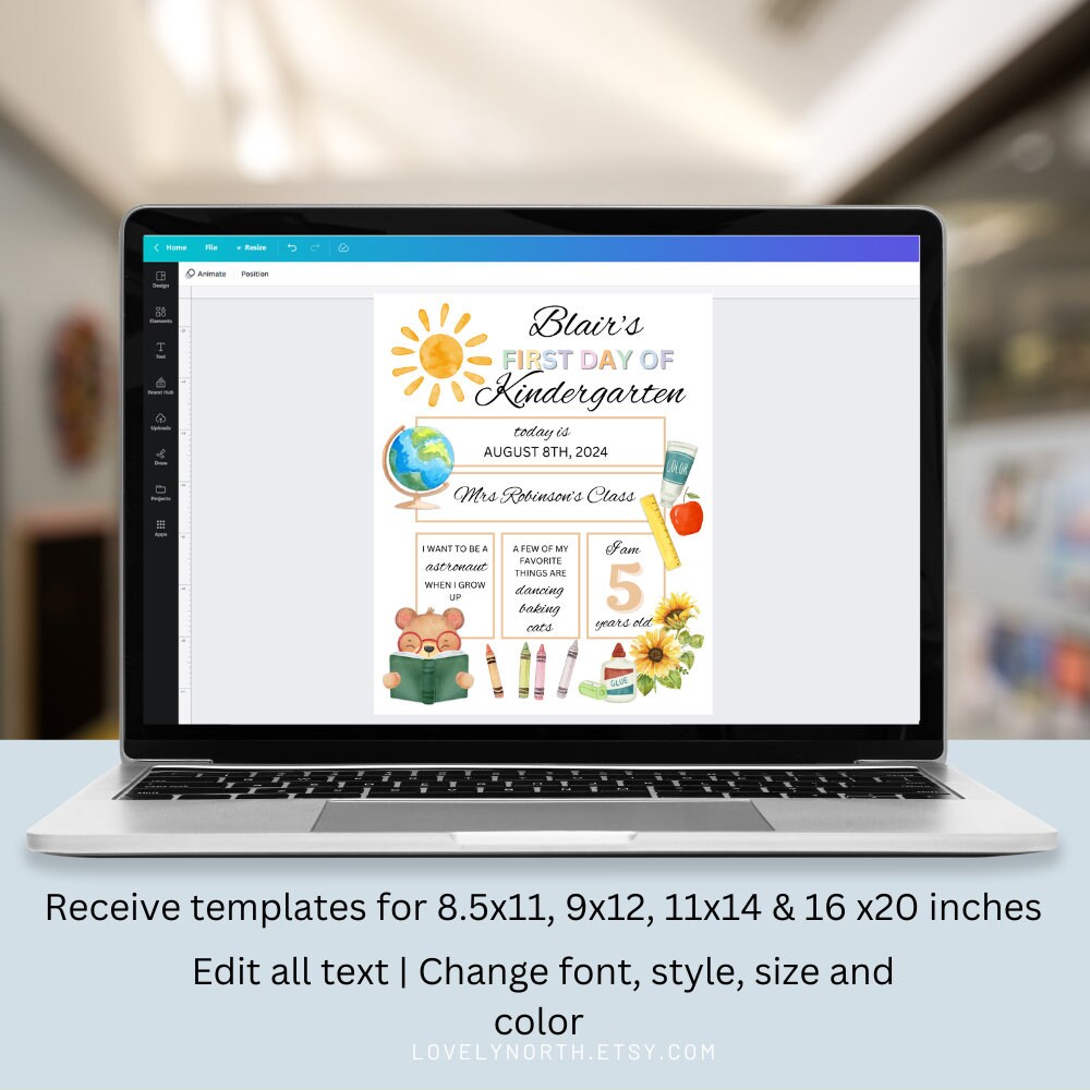 Editable First Day of School Sign Template, Last Day of School ...