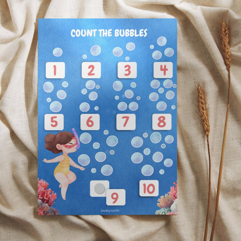 Underwater Busy Binder Sea Theme Toddler Activity Sheets - Etsy