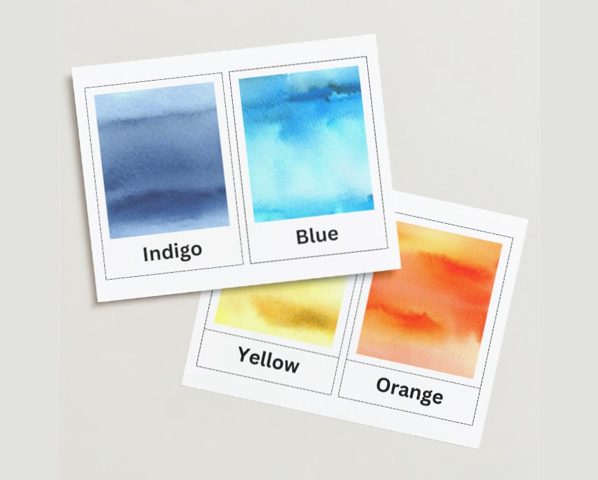 12 Color Flashcards | Preschool Homeschool Printable | Modern Basic ...