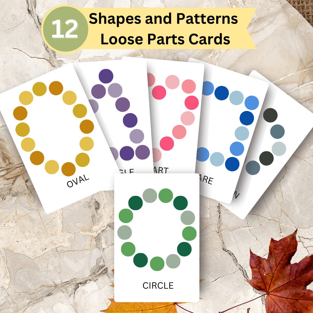 Shapes and Patterns Matching Mandala Loose Parts Cards, Shapes and ...