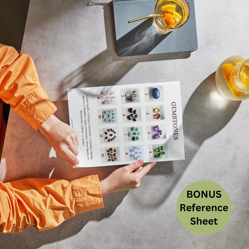 Number Cards 1-12 With Gemstones, Rocks and Minerals for Counting ...