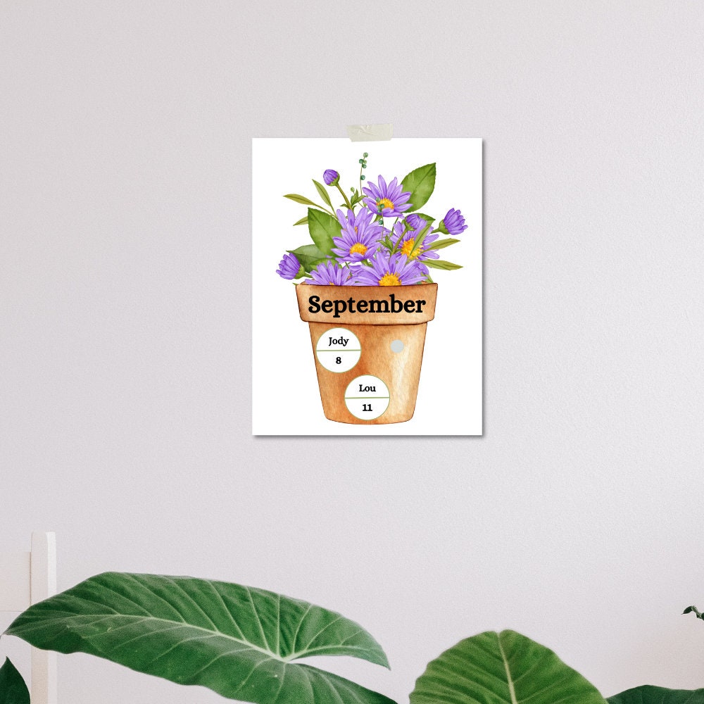 Birthday Month Flower Display Classroom Birthday Decor - Etsy