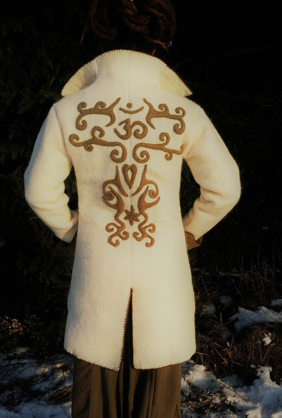 Woolen Winter Coat "tree of Life", Psychedelic Coat for Man and Woman ...