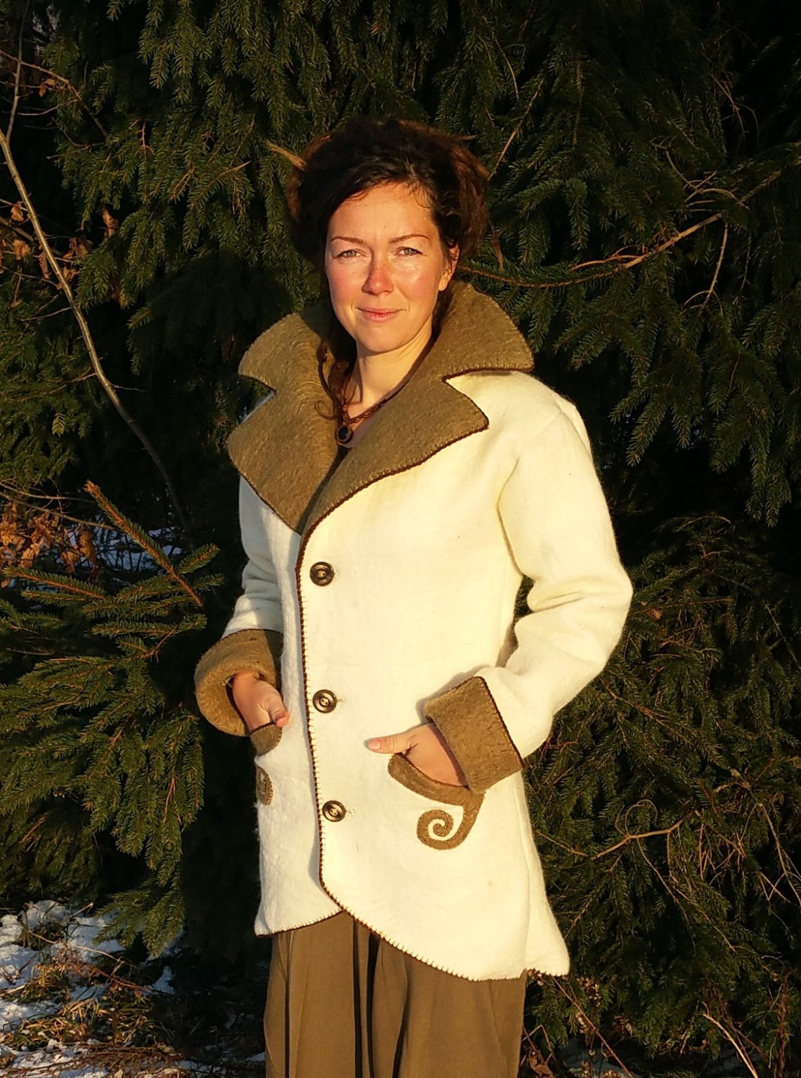 Woolen Winter Coat "tree of Life", Psychedelic Coat for Man and Woman ...