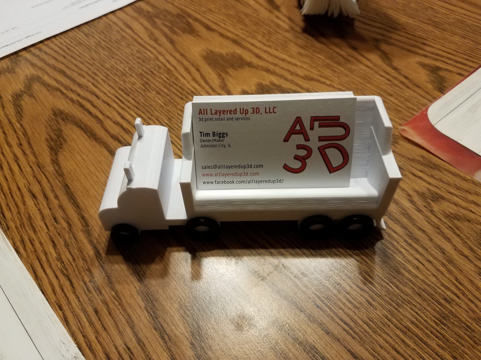 Semi Truck Tractor Trailer Business Card Holder Trucking - Etsy