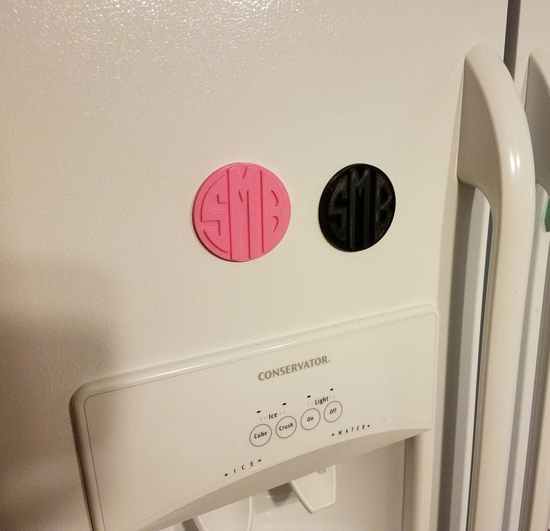 Monogram Initials Magnet Refrigerator Monogram Font | Etsy