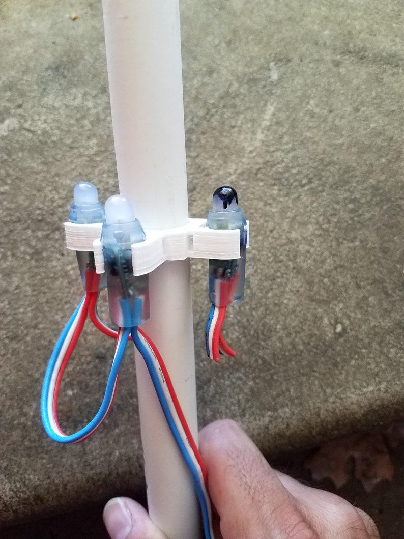 RGB Pixel Clips for 1/2 Pvc Pack of 25 Holds 3 - Etsy