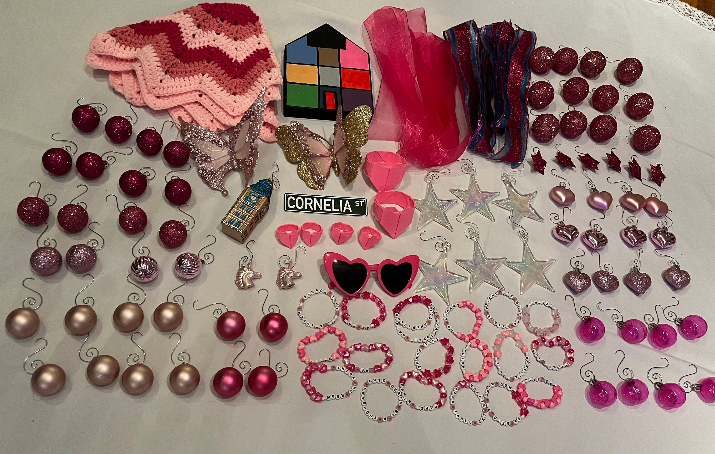 Taylor Swift Lover Album Themed Tree Decorations over 100 Ornaments ...