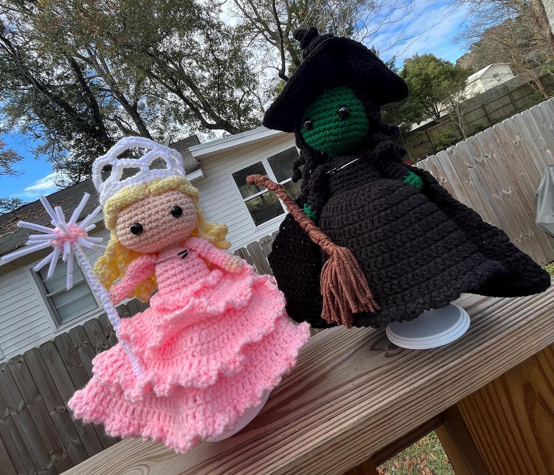 Glinda & Elphaba Wicked Crochet Amigurumi Dolls - Etsy