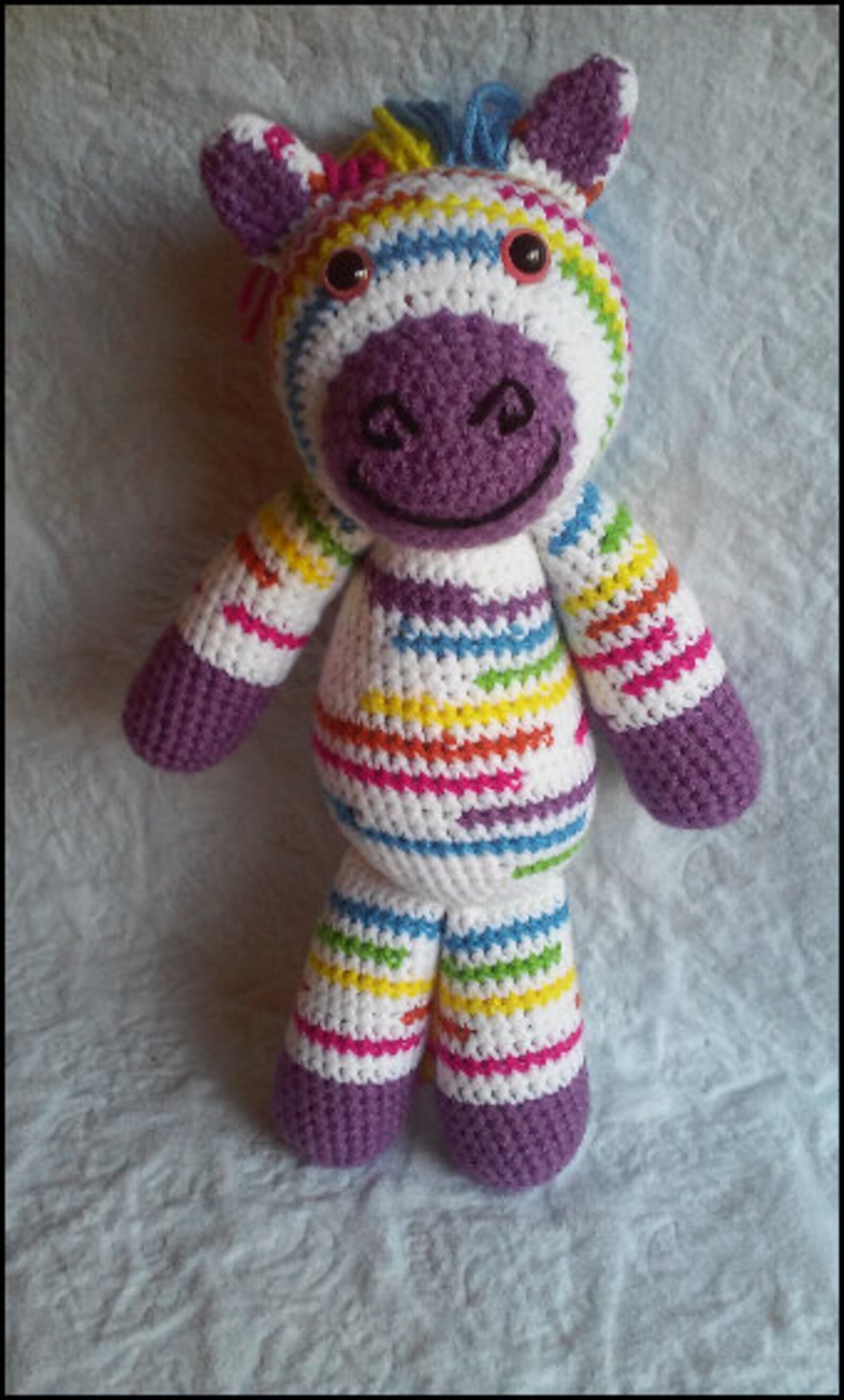 Crochet Pattern Riley the Rainbow Zebra - Etsy