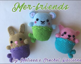 Crochet Pattern Mer-bear | Etsy