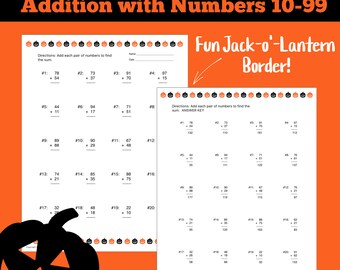 Halloween Math Worksheets - Etsy
