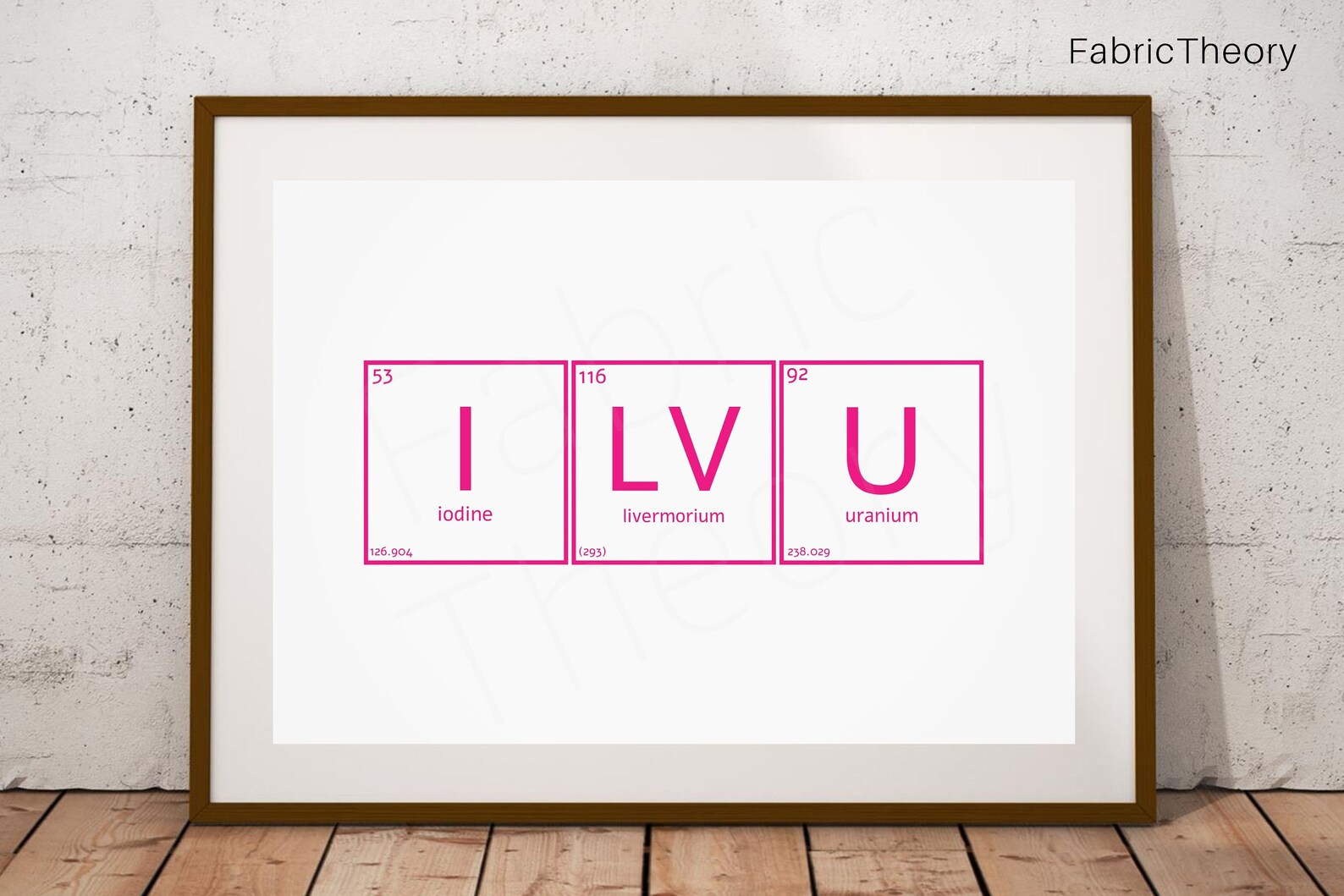 I Love You... in Science Speak Periodic Table of Elements Printable ...