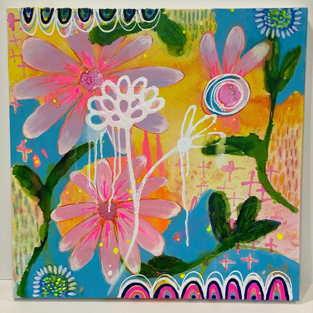 Drippy Flowers - Etsy