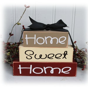 Home Sweet Home Itty Bitty Stacking Wood Blocks - Etsy