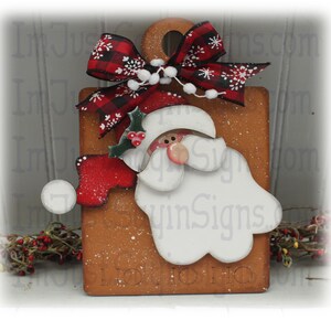 Large Santa Board, Christmas Decor, Santa Decor, Handpainted Santa ...