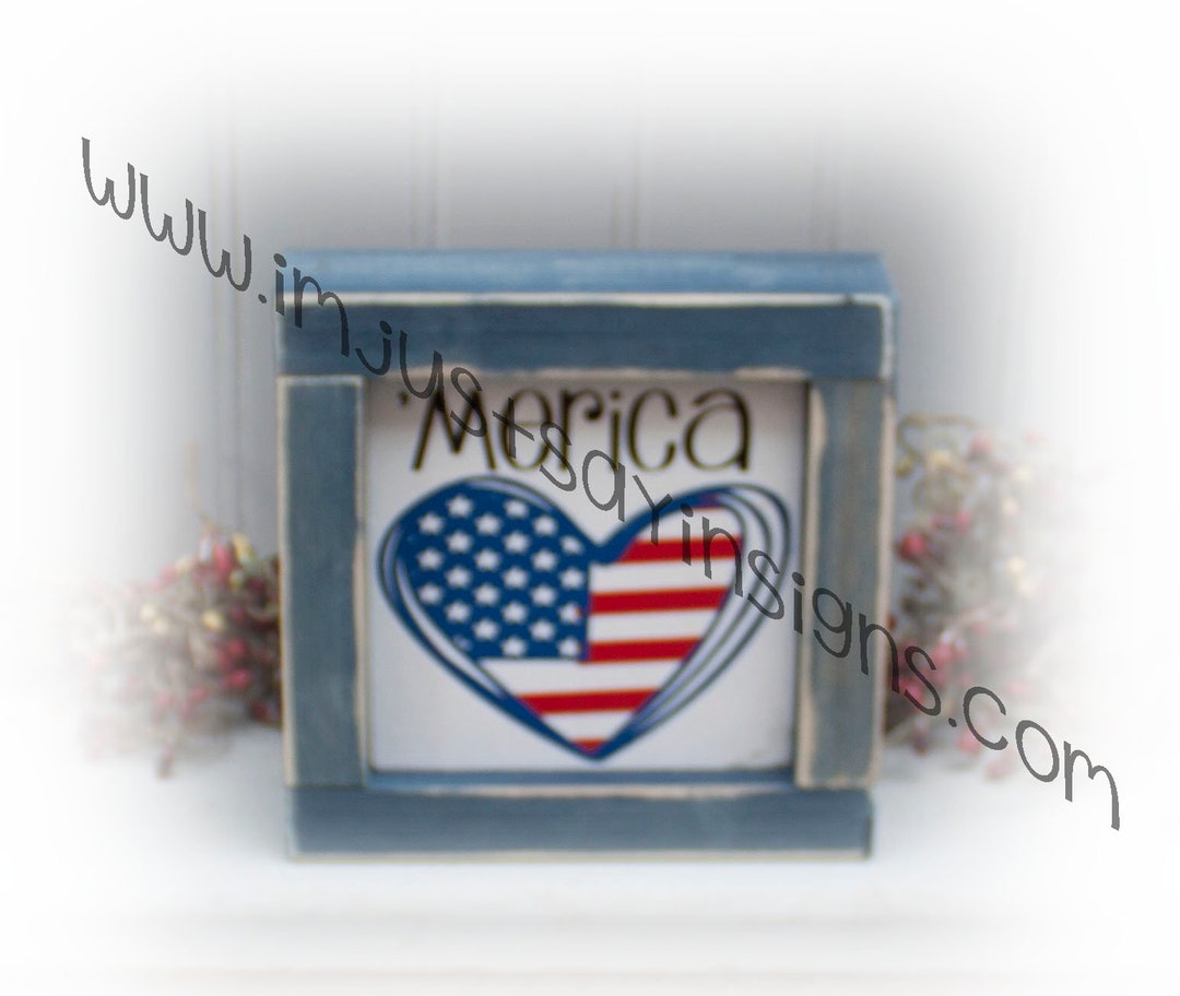 Merica Farmhouse Sign, Farmhouse Sign, Patriotic Sign, Patriotic Decor ...