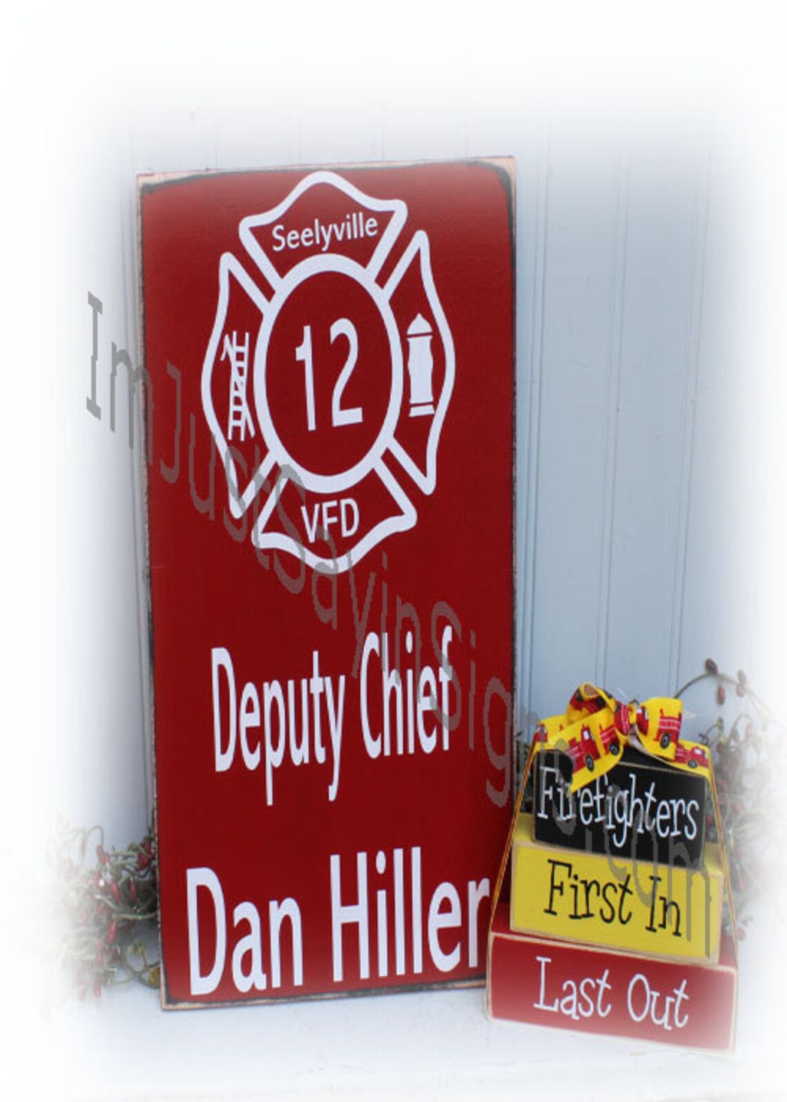 Custom Firefighters Wood Sign - Etsy
