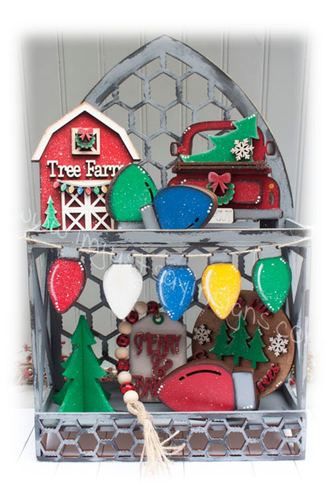 Tree Farm Tier Tray Decor-christmas Tier Tray Decor-christmas Decor ...