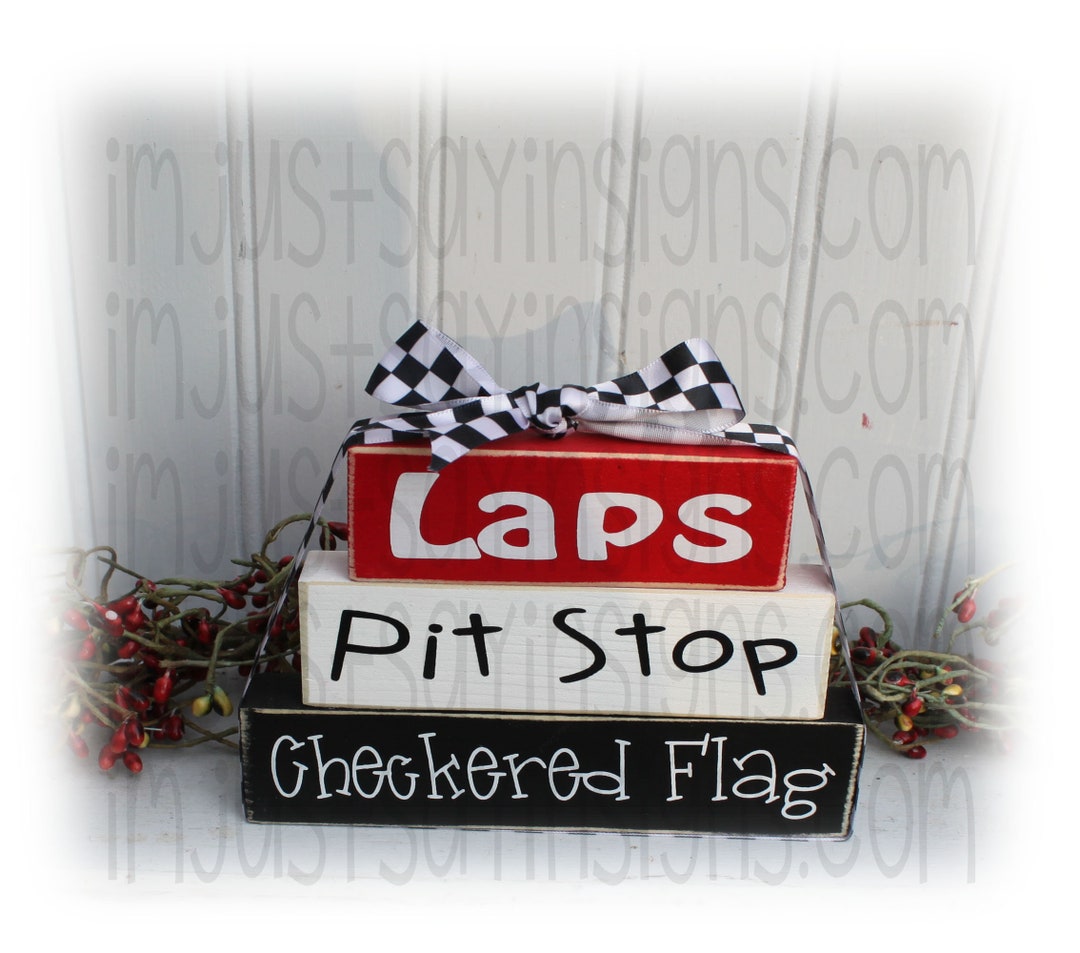 Laps, Pit Stop, Checkered Flag Race Fan Itty Bitty Stacking Blocks - Etsy