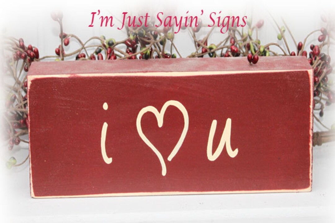 I Love You Block Sign - Etsy