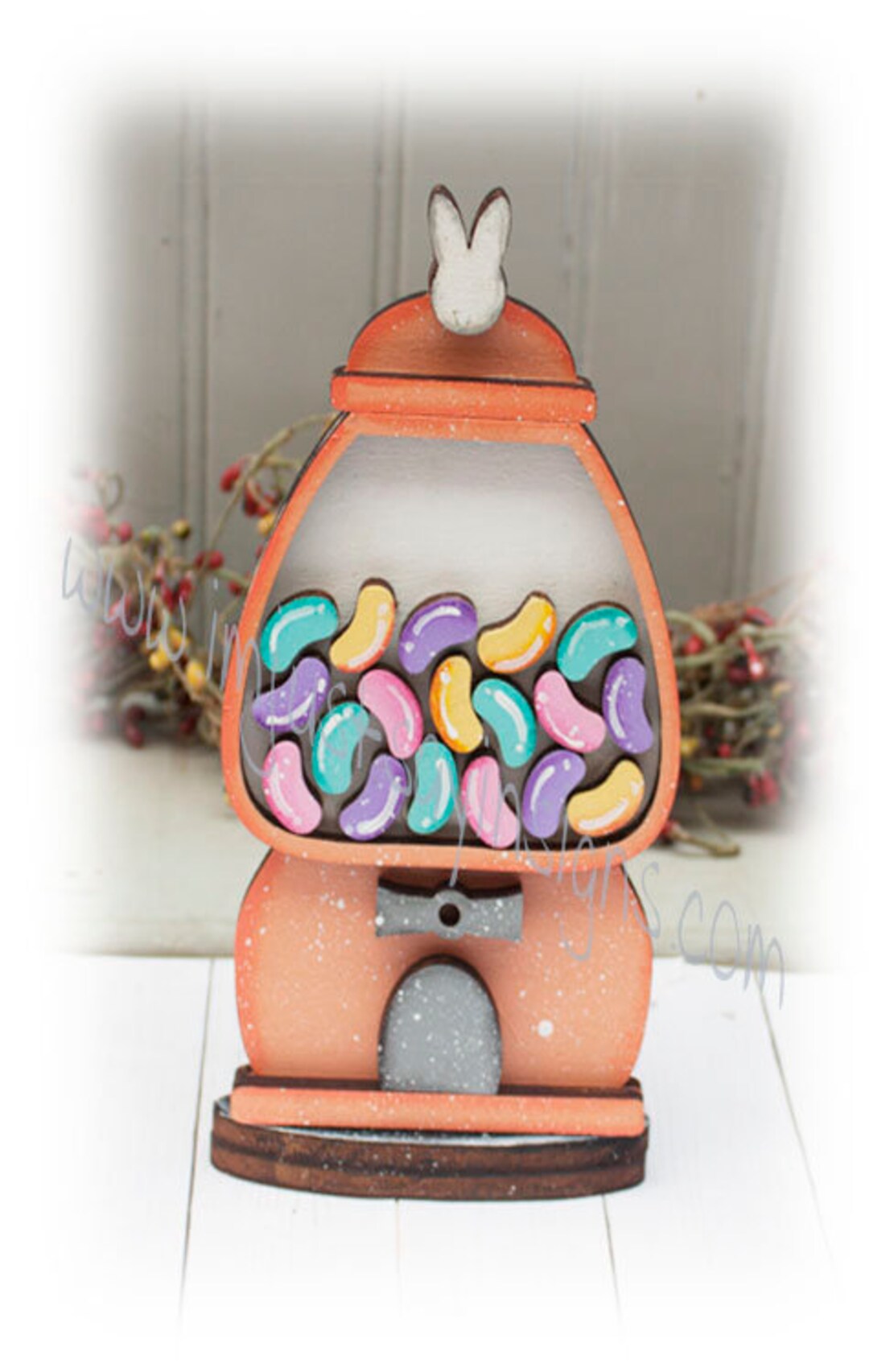 Jelly Bean Easter Faux Gumball Machine for Tier Trays, Easter Decor ...