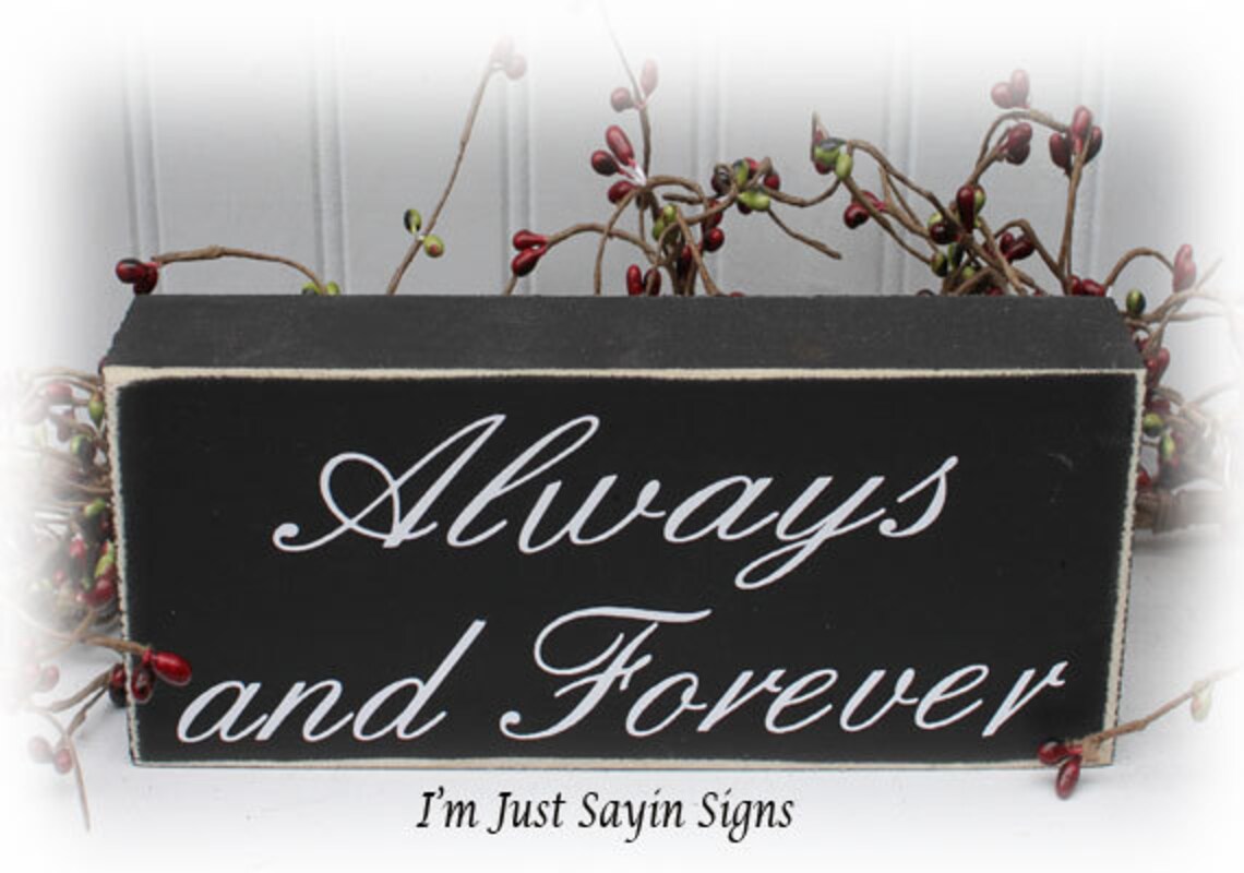 Always and Forever Wood Block Sign - Etsy