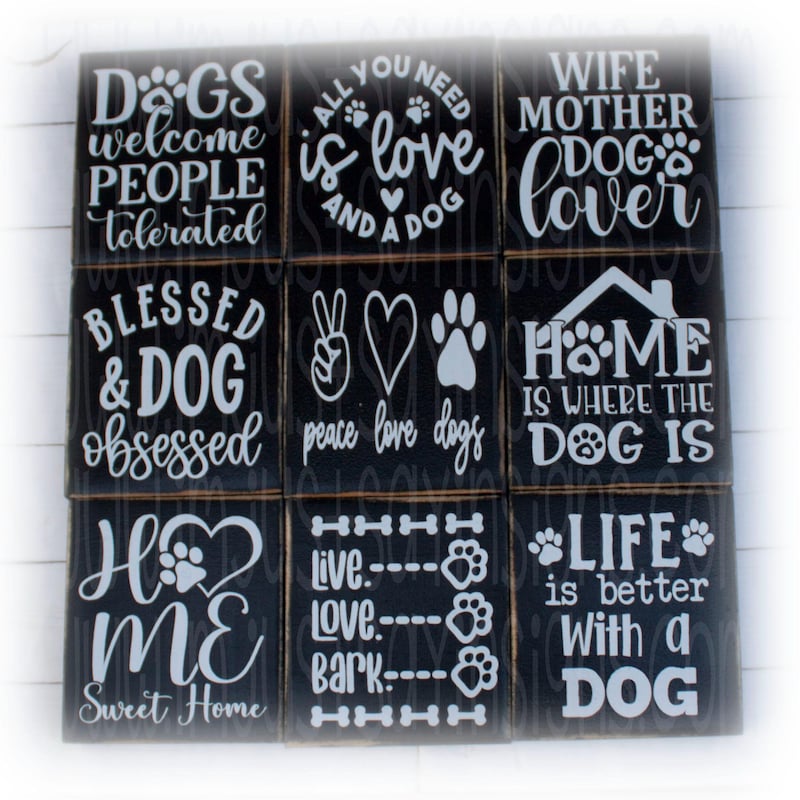 Dog Quote Blocks - Etsy