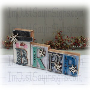 Brrrr Snowman Wood Blocks, Wintertime Tier Tray Decor, Snowy Holiday ...