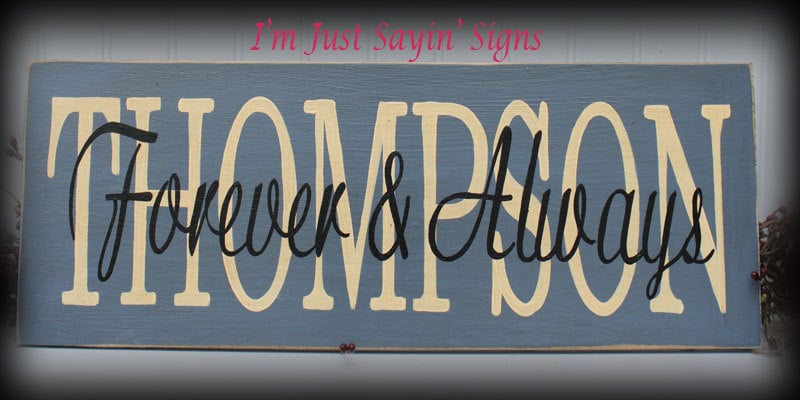 Custom Name Forever & Always Wood Sign - Etsy