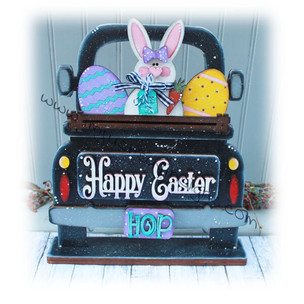 Happy Easter Interchangeable Farm Truck Door Hanger, Front Door Decor ...
