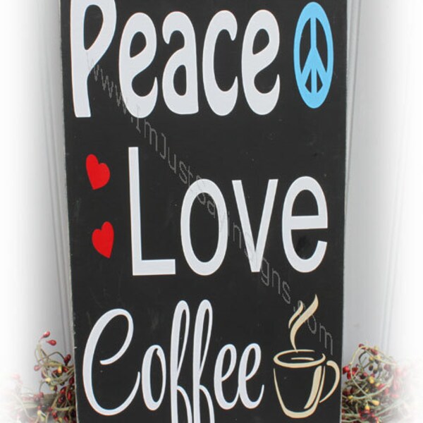 Peace Love Coffee - Etsy